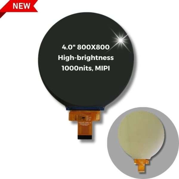 4-inch Round LCD, High Brightness, with HDMI option